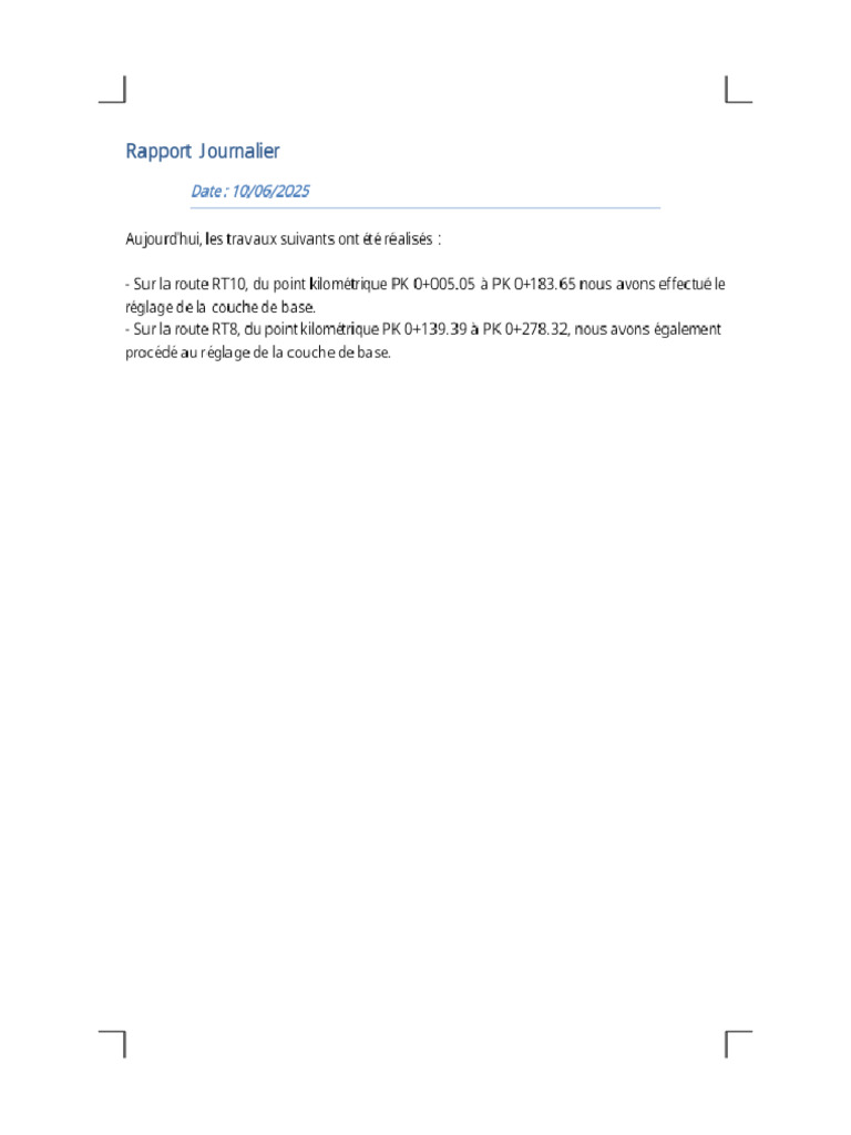 Rapport Journalier Phoenix | PDF