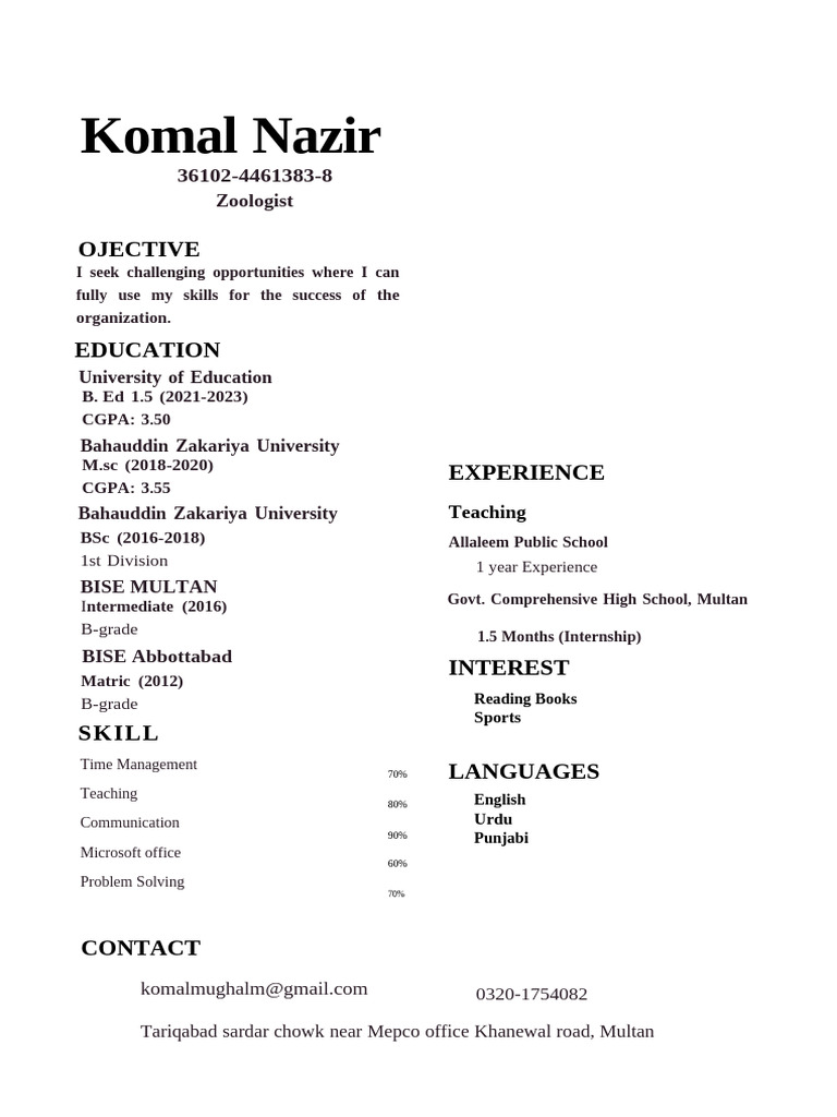 Komal Nazir | PDF