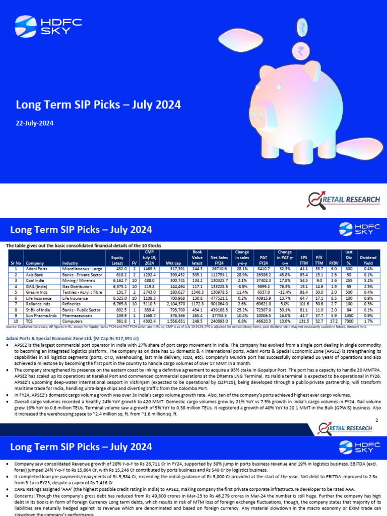 SKY DIYSIP Picks July 2024-202410311000464299226 | PDF | Banks ...