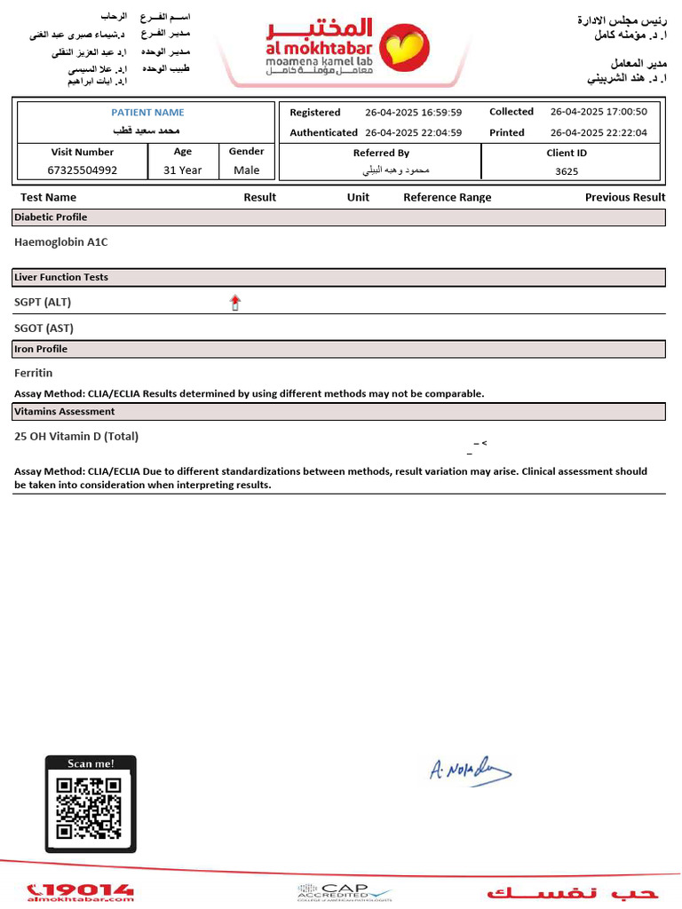 Test Results 67325504992 | PDF | Alanine Transaminase | Prediabetes