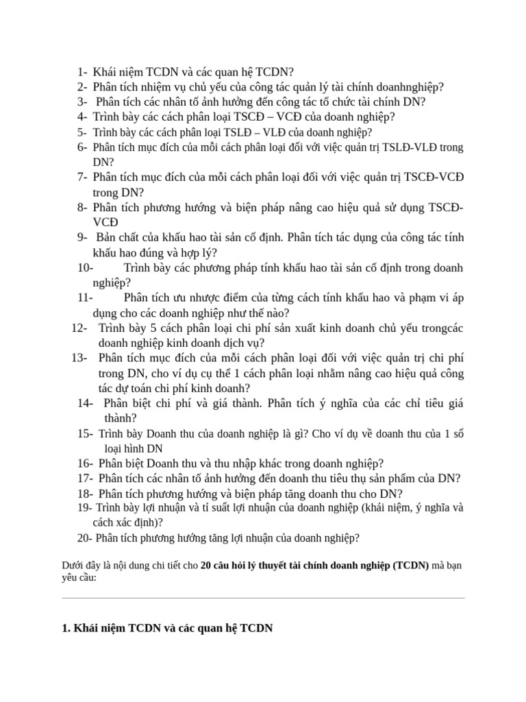 Bản Sao ĐỀ CƯƠNG ÔN TẬP MÔN QTTC (KỲ 2-2025) | PDF