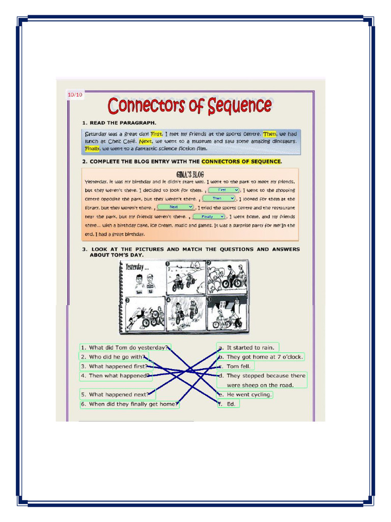Connectors of Sequence | PDF