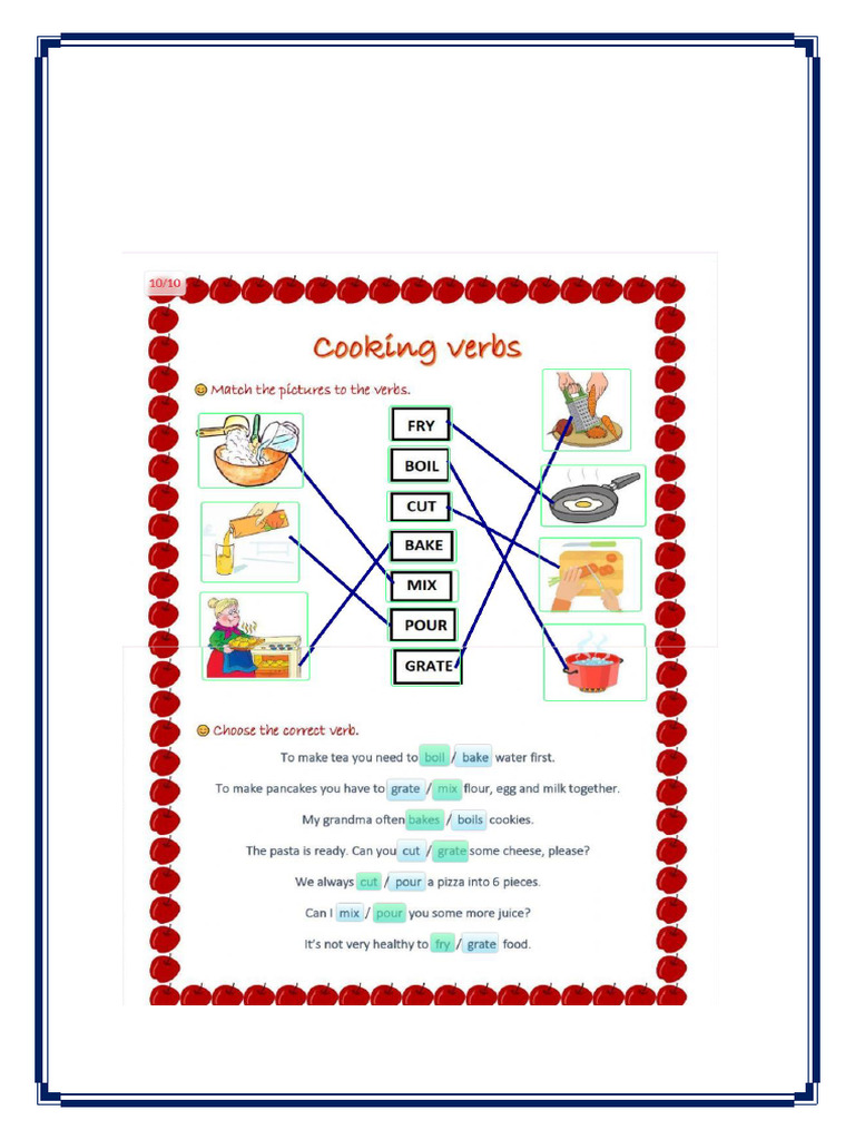 Cooking Verbs | PDF