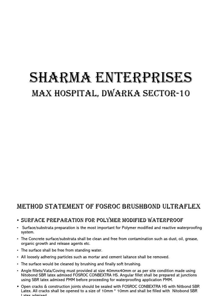 Bore Packing and Waterproofing Methodology | PDF | Concrete | Natural ...