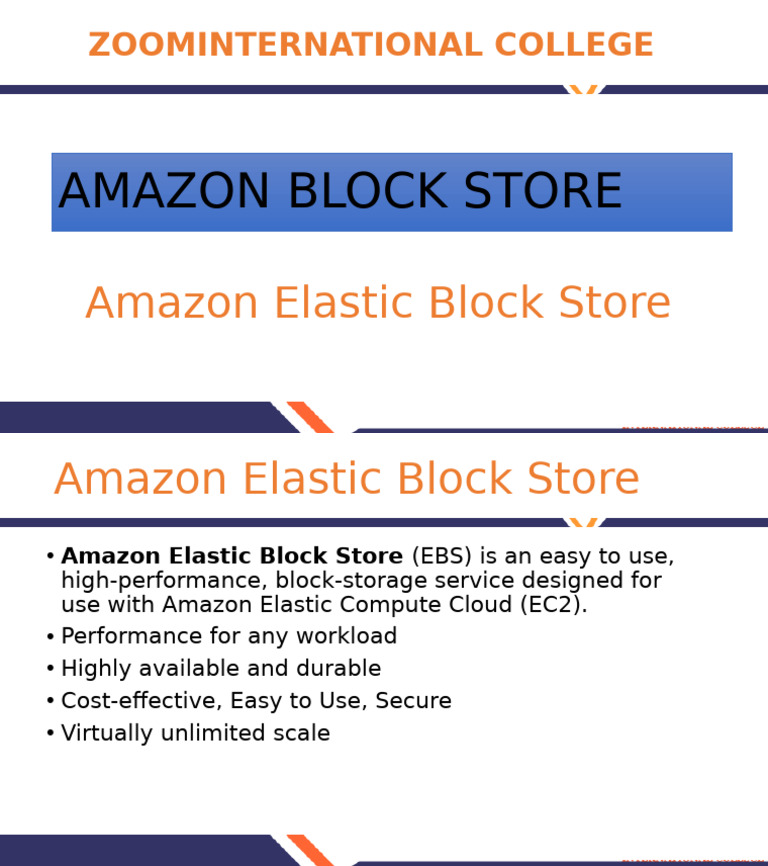 Amazon Elastic Block Store | PDF