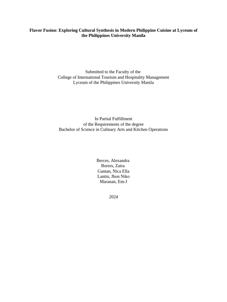 Cultural Fusion in Philippine Cuisine | PDF | Cuisine | Philippines