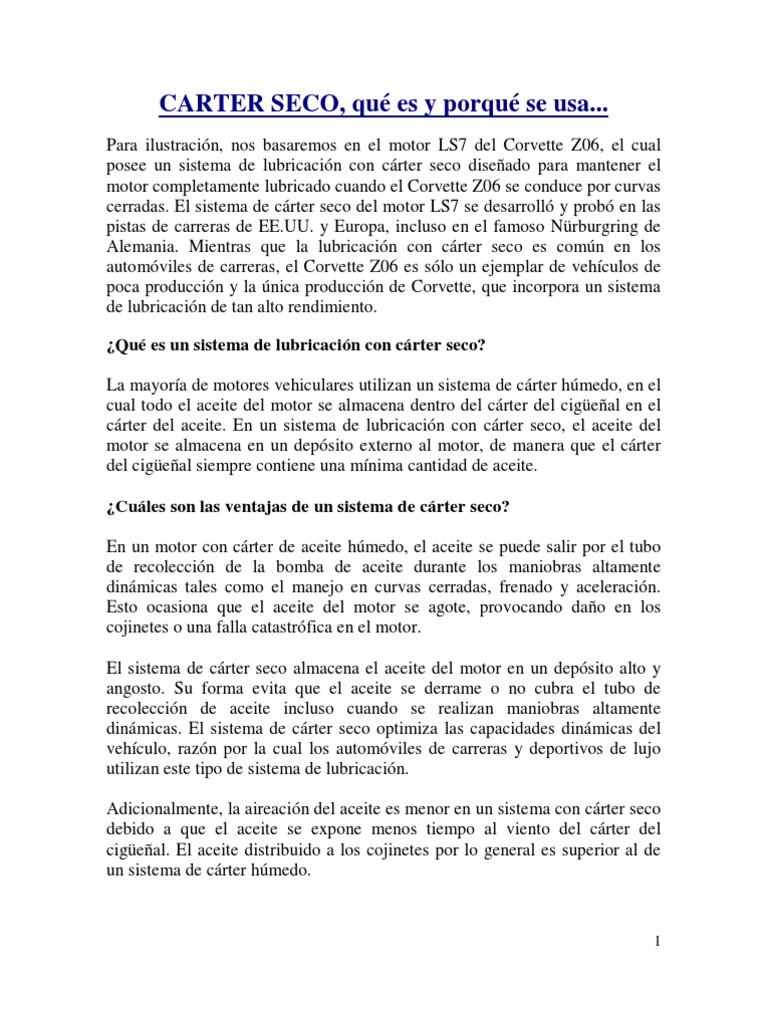 Carter Seco, Qué Es y Porqué Se Usa . | PDF | Bomba | Petróleo
