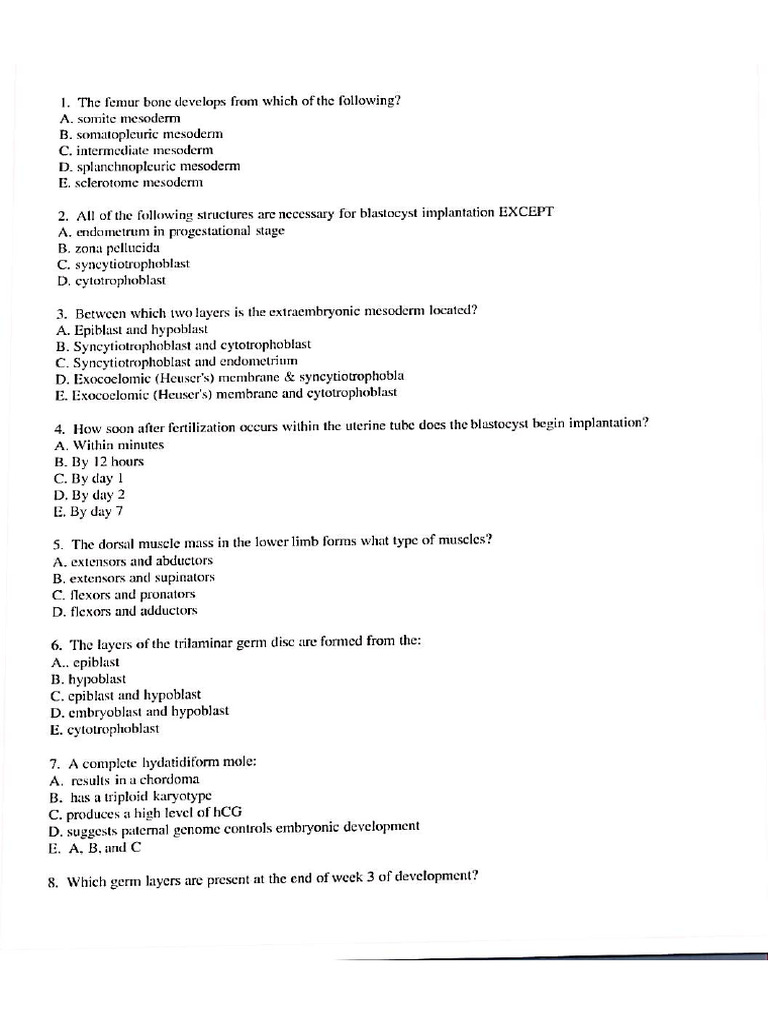 Embryology Mcq Jay Mogal | PDF