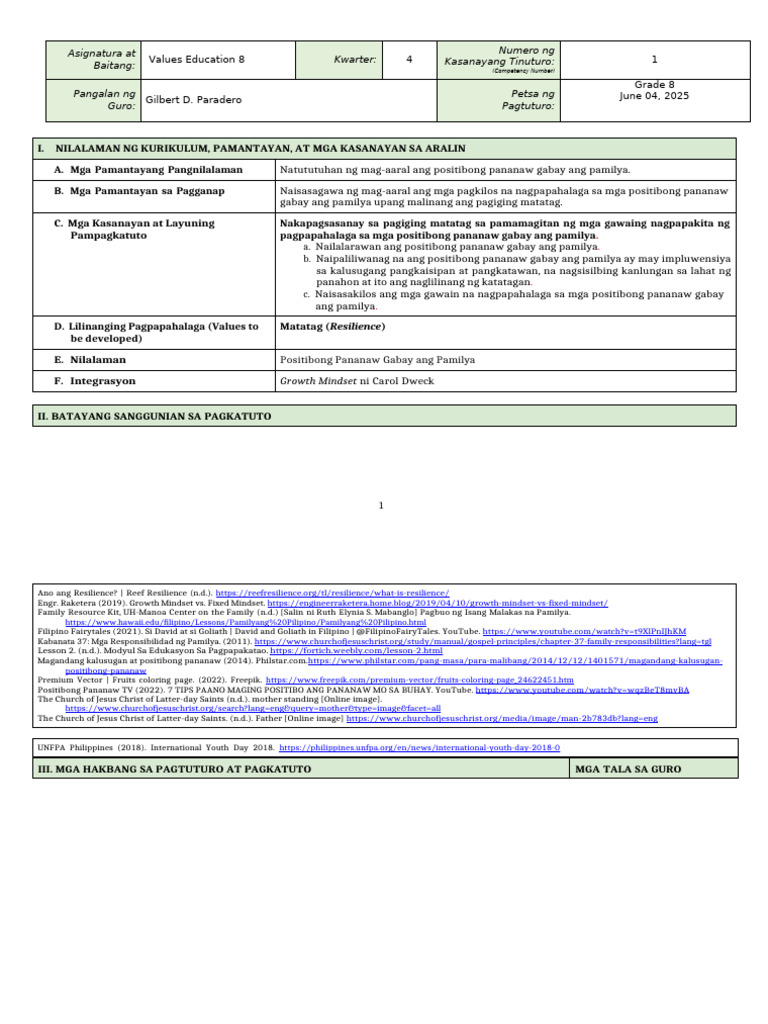 Q1 LE VE 8 Lesson 2 Week 2 | PDF