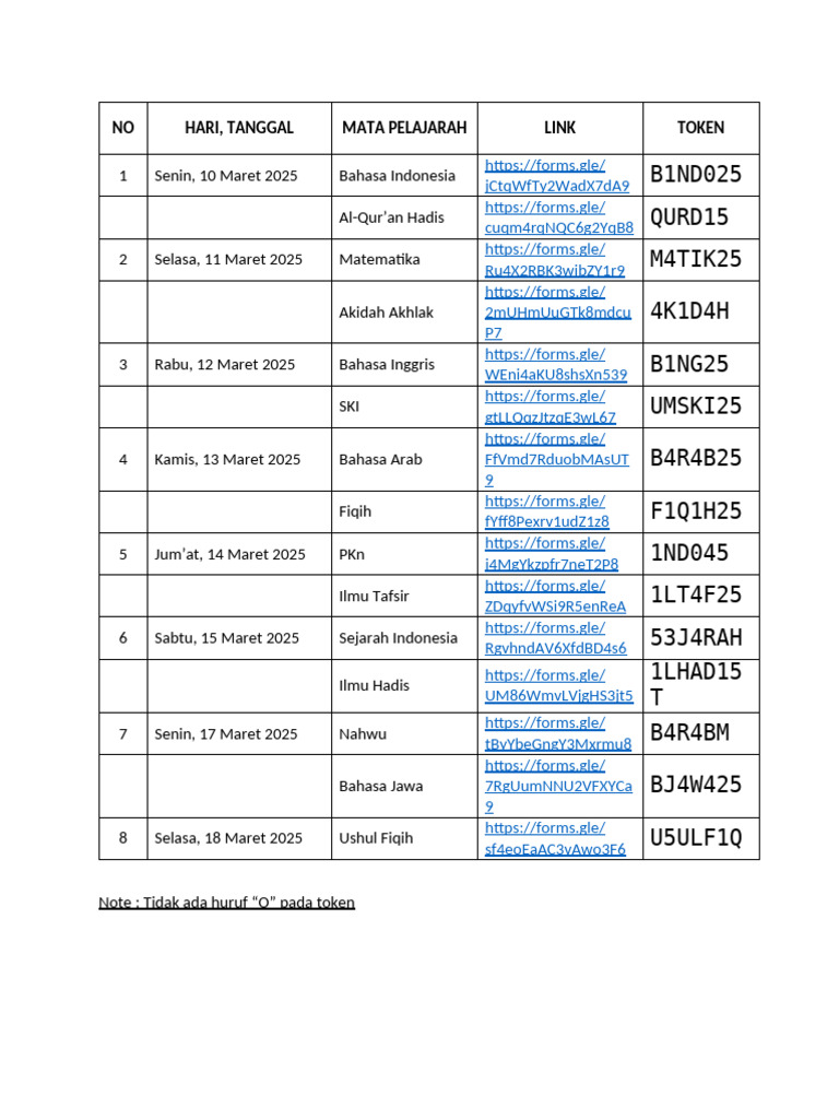 Jadwal Um Ma | PDF