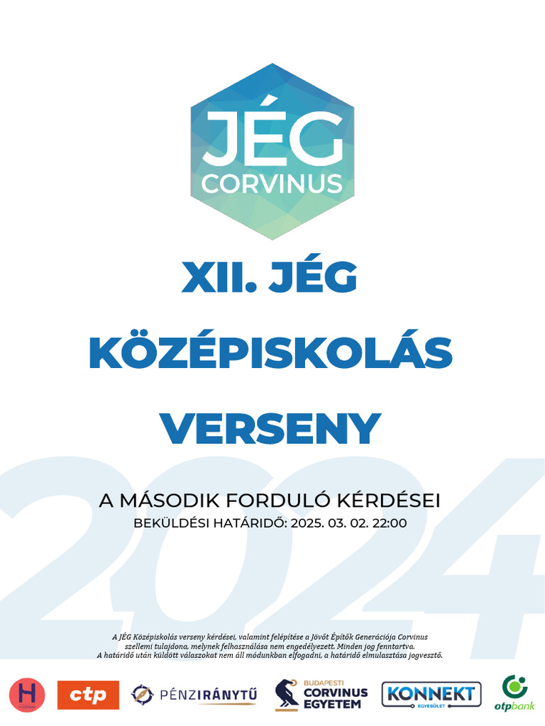 XII - JEG Kozepiskolas Verseny 2.fordulo Feladatai | PDF