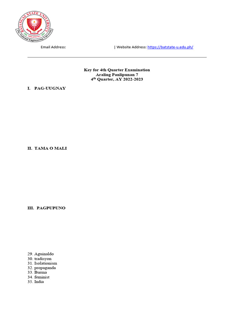 Key To Correction Draft | PDF