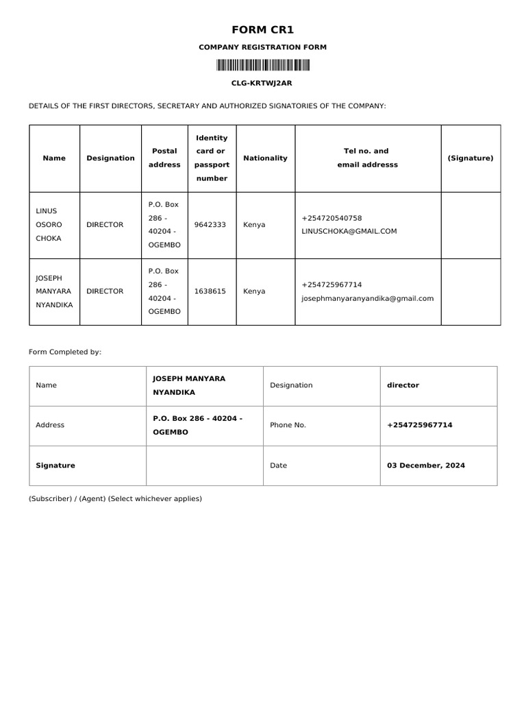 Clg-Krtwj2ar-Cr - 1 - CLG | PDF