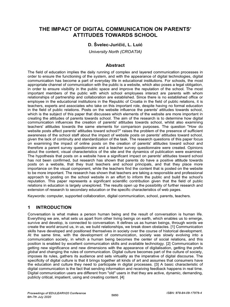 The Impact of Digital Communication On P | PDF | Survey Methodology ...
