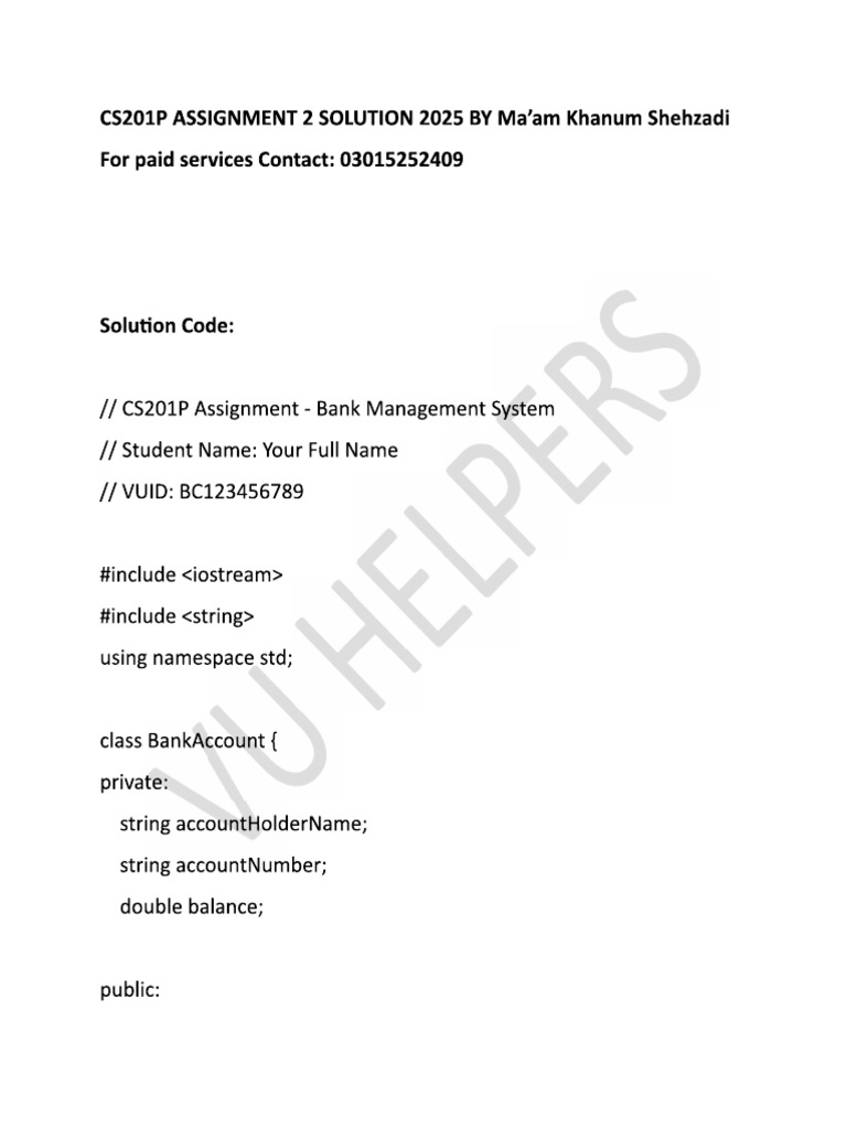 CS201P Assignment 2 Sol by Mam Khanum. | PDF