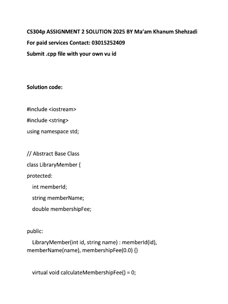Cs304p Assignment 2 Solution 2025 by Maam Khanum | PDF
