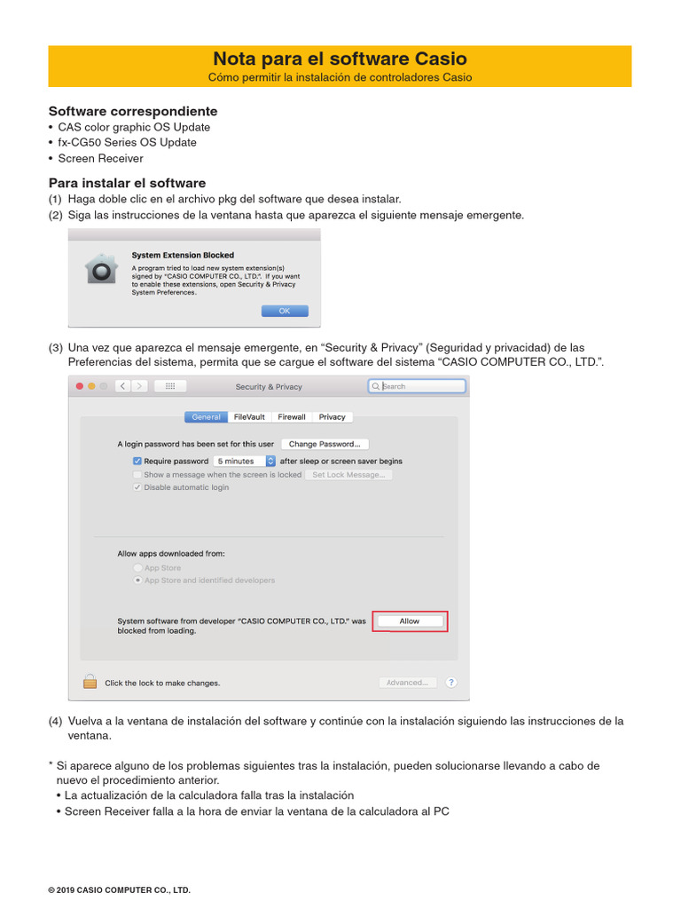 Note For Casio Software ES | PDF