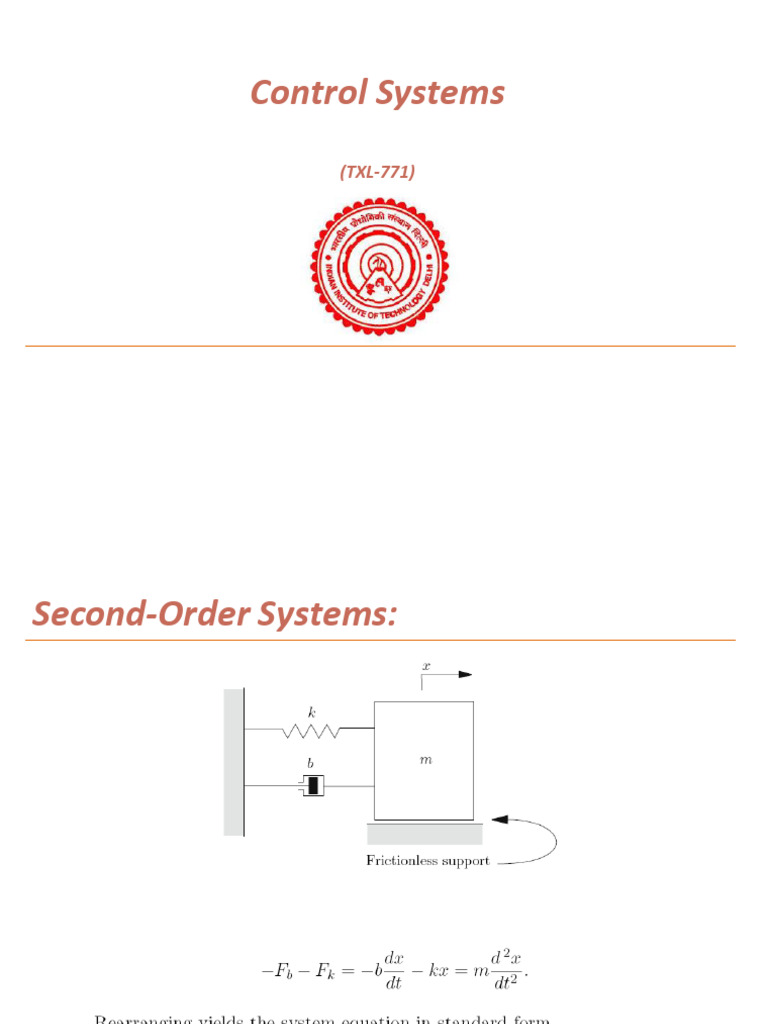 Second-Order Control Systems Overview | PDF