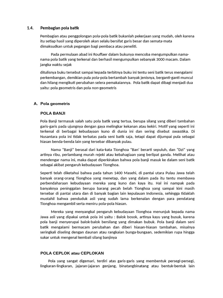 Pola Dalam Batik | PDF