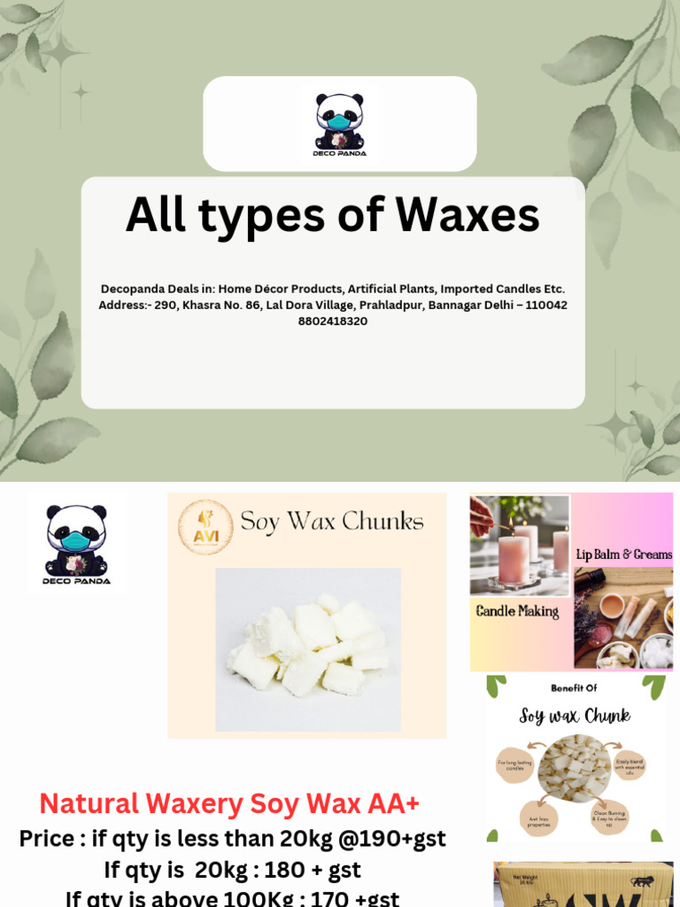 All Types of Candle Waxes | PDF