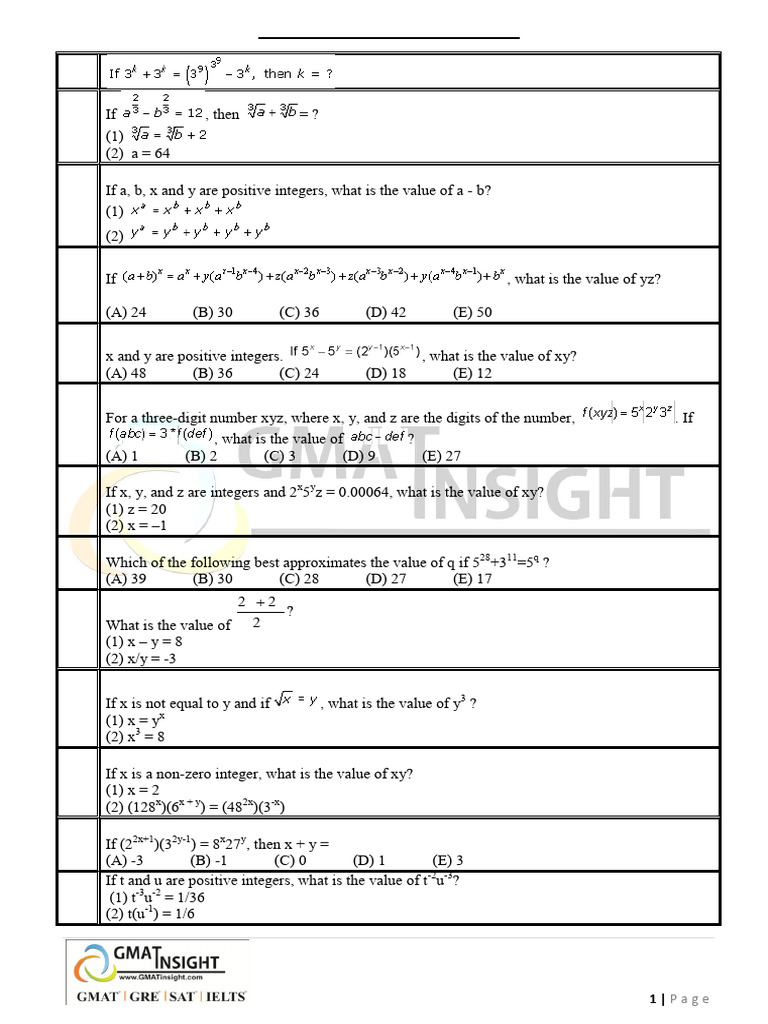 Exponents Surds and Indices | PDF | Numbers | Summation
