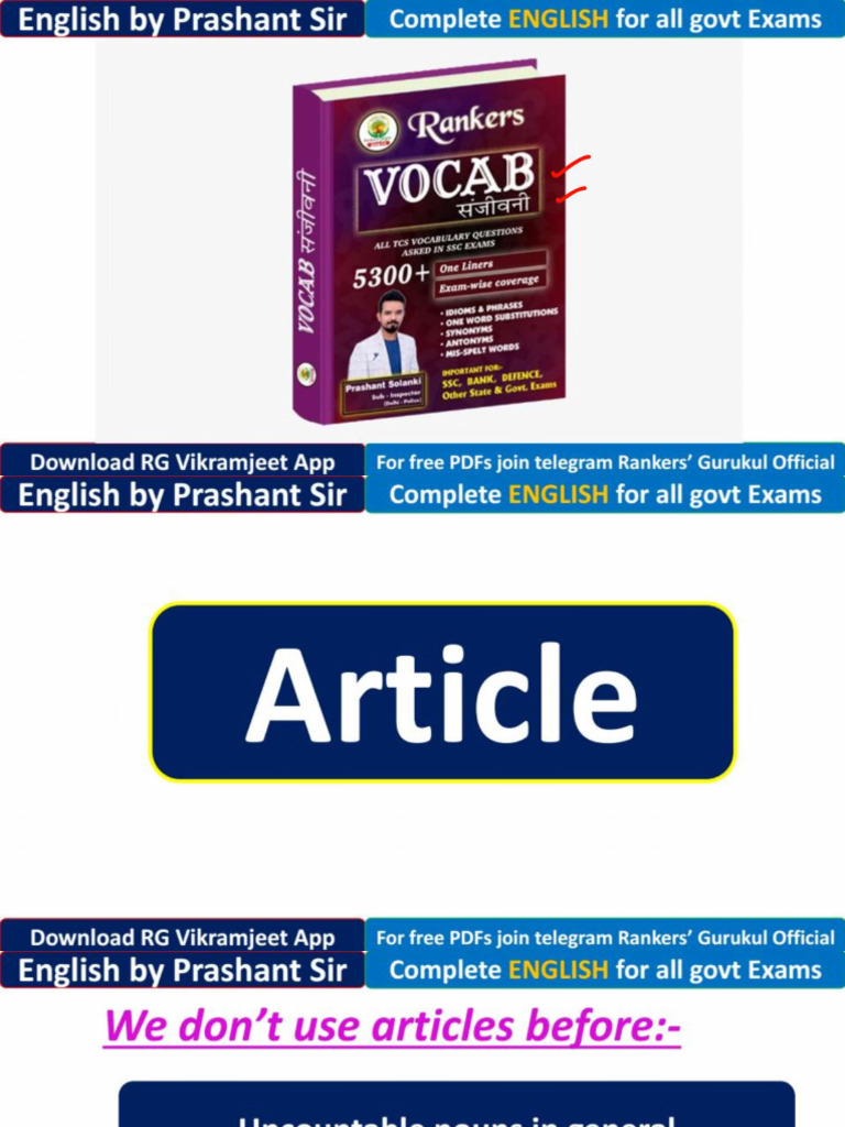 Article 02 Mahabharat Batch by Prashant Sir | PDF