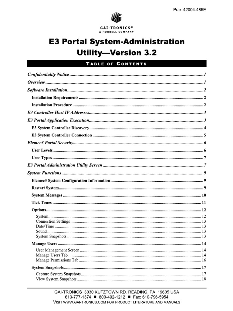 Elemec3 Portal Manual | PDF