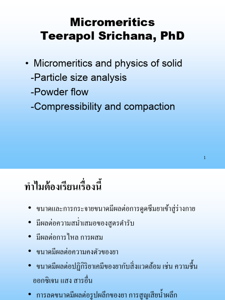 1 Micromeritics | PDF