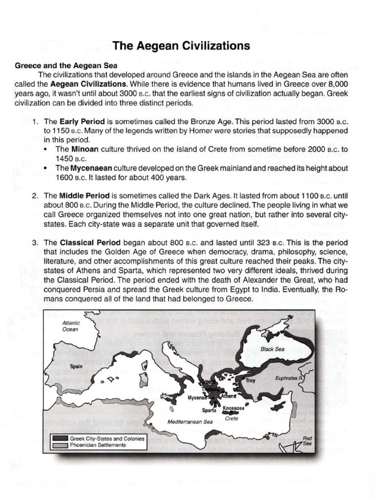 The Aegean Civilizations | PDF