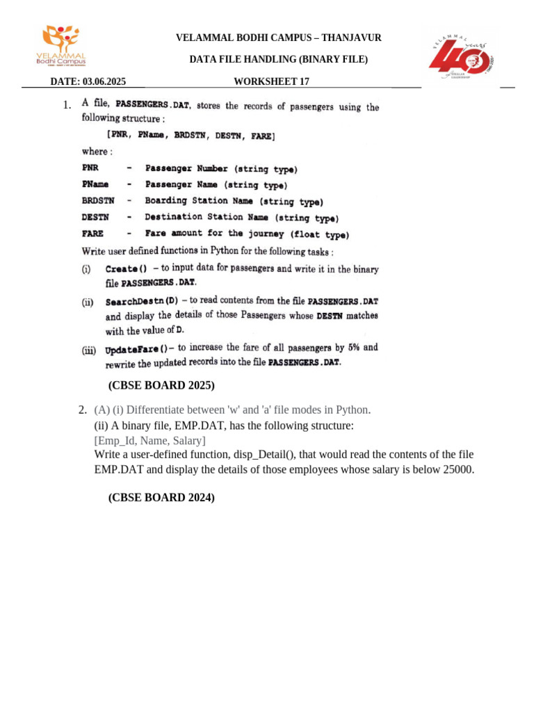 CS WS 17 (Toppers) | PDF