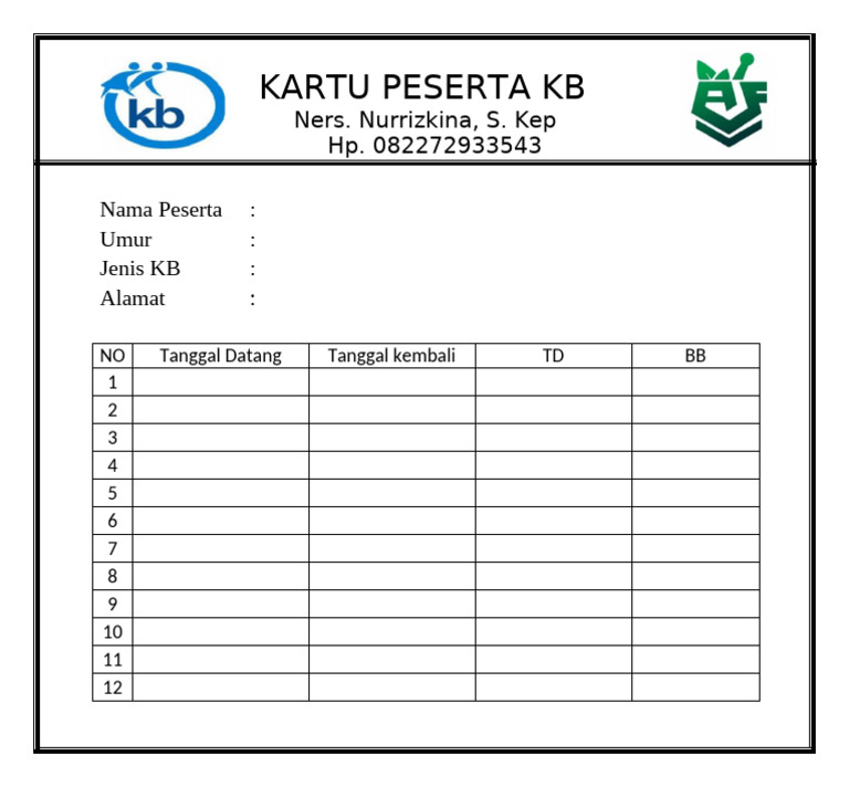 Kartu KB | PDF