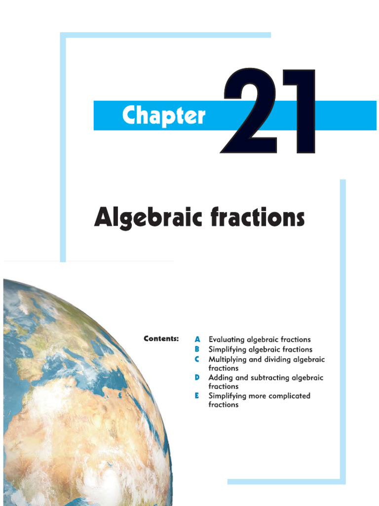 Algebra Fractions | PDF