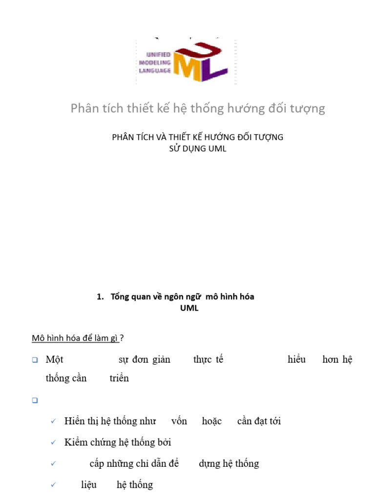 1 PTTK HĐT V I Uml | PDF