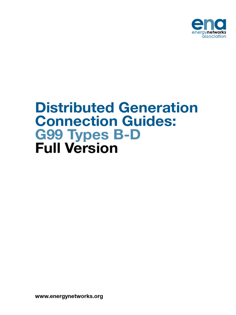 G99 Types B-D Full Guide v21 | PDF | Power Inverter | Direct Current