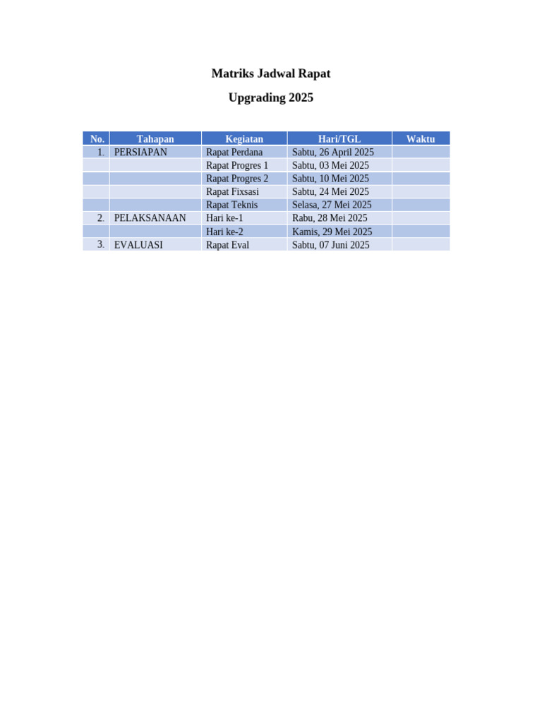 Matriks Upgrading 2025 | PDF