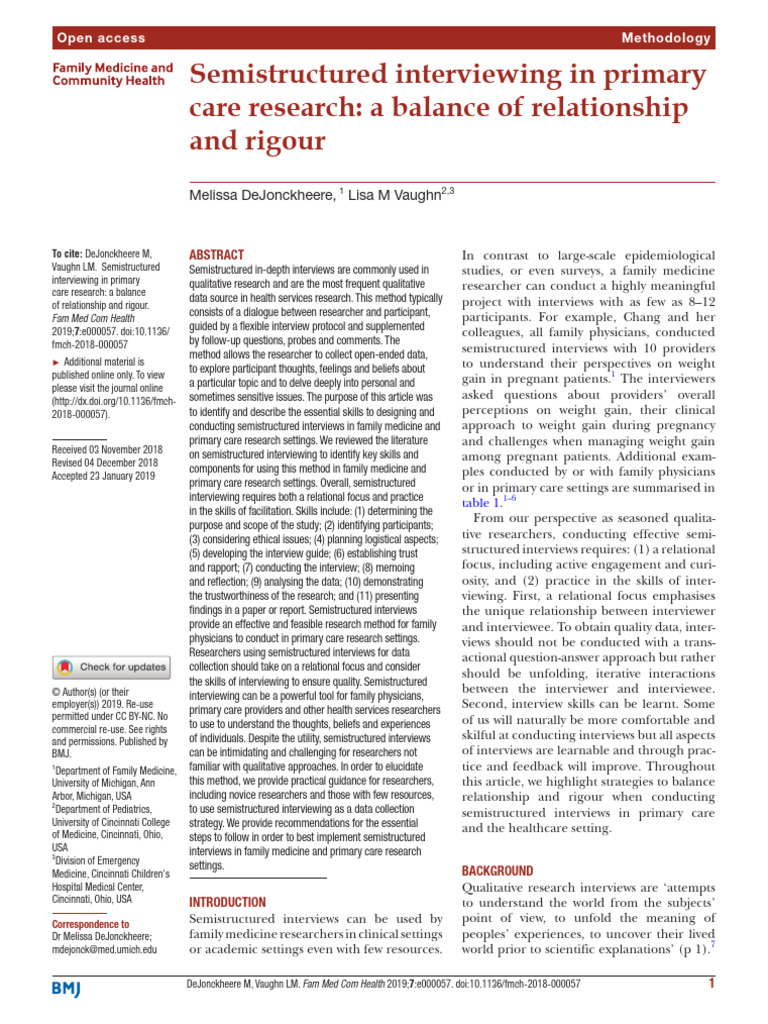 Wawancara Semi Terstruktur | PDF | Interview | Qualitative Research