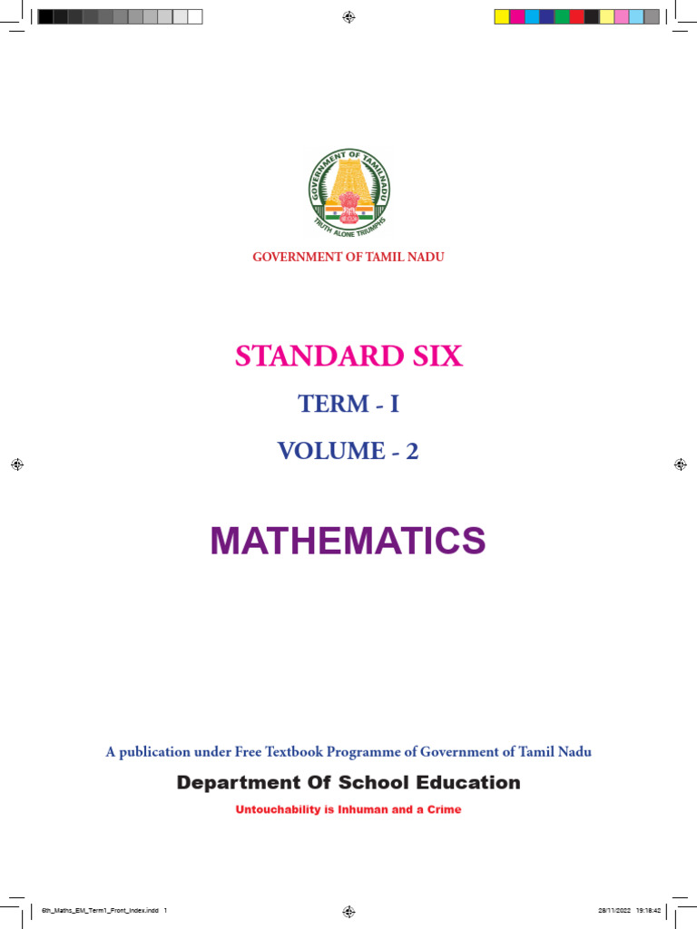 6th Maths EM Term1 Text | PDF | Mathematics