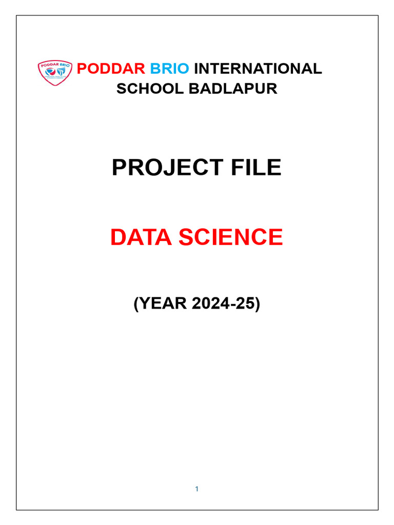 Data Science Project Format | PDF