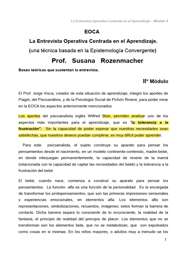 EOCA - 2 - Fundamentos | PDF | Aprendizaje | Pensamiento