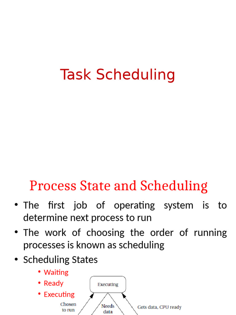 Task Scheduling | PDF | Scheduling (Computing) | Process (Computing)
