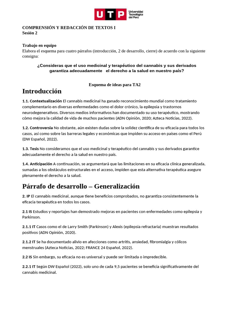 Esquema TA2 Completo | PDF | Cannabis medicinal | Cannabis (Droga)