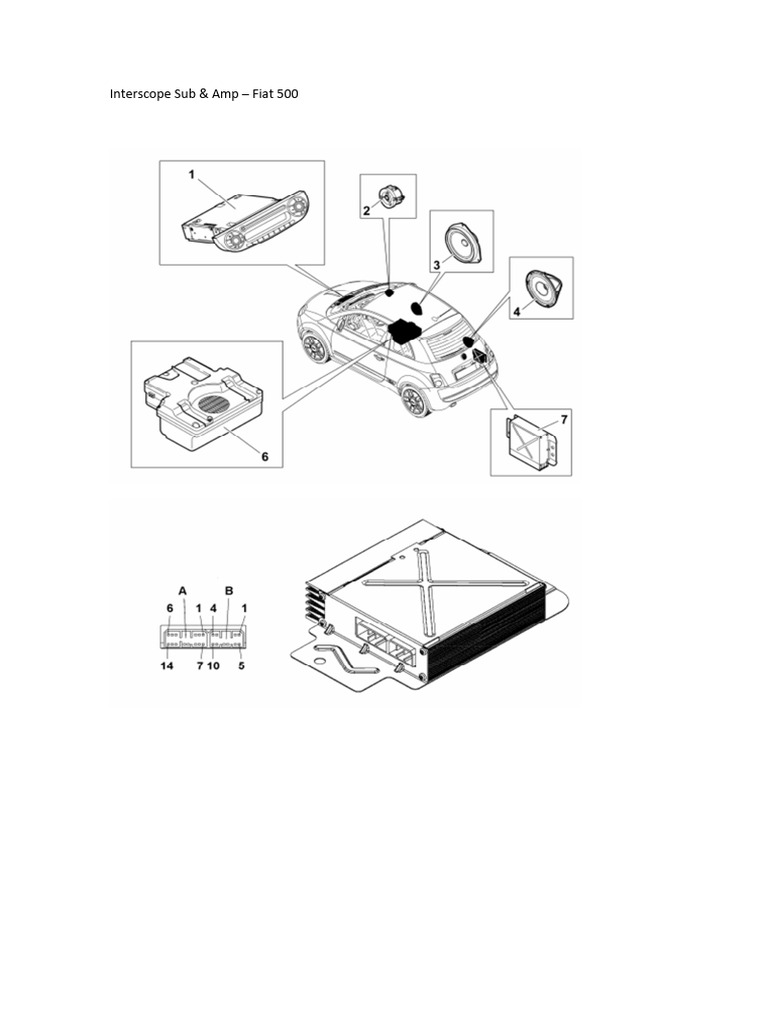 Interscope Sub - Amp - Fiat 500 | PDF
