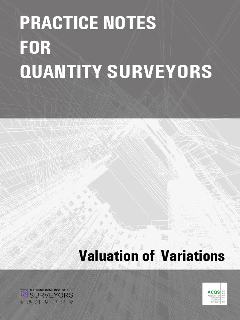 Valuation of Variations for Quantity Surveyors | PDF | Architect | Real ...