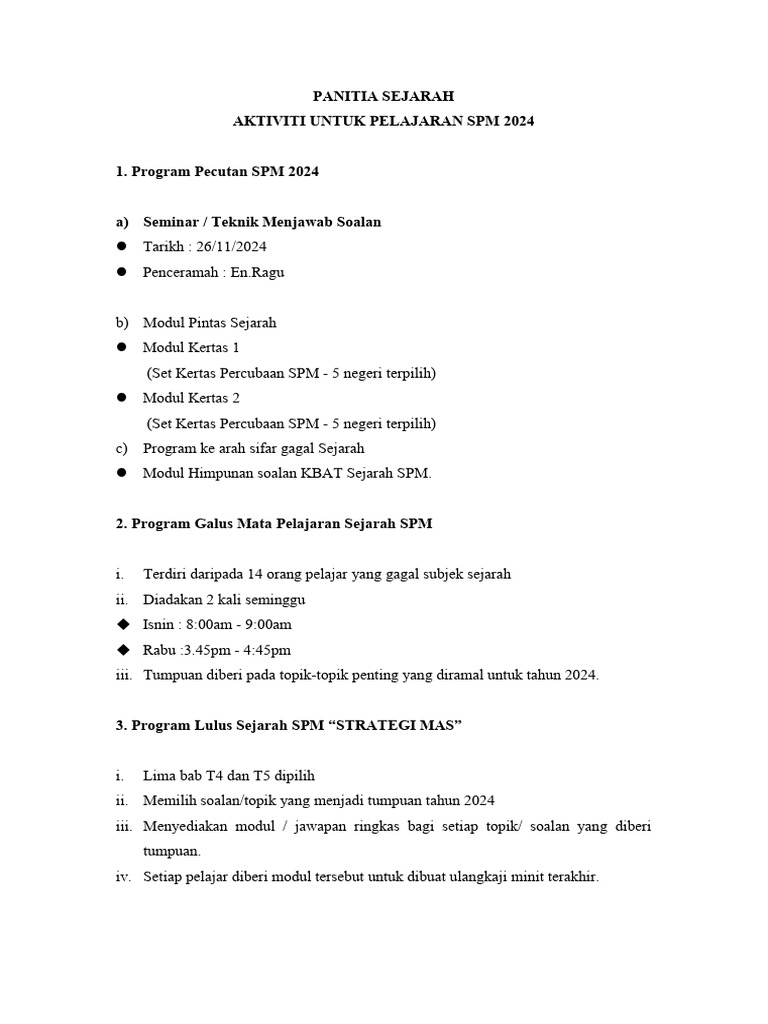 Panitia Sejarah | PDF