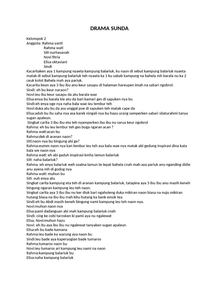 Drama Sunda | PDF