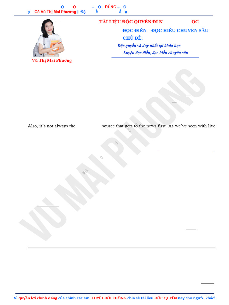 Covumaiphuongthionlinechuyensaudocdien Dochieu | PDF | Internet | Mass Media