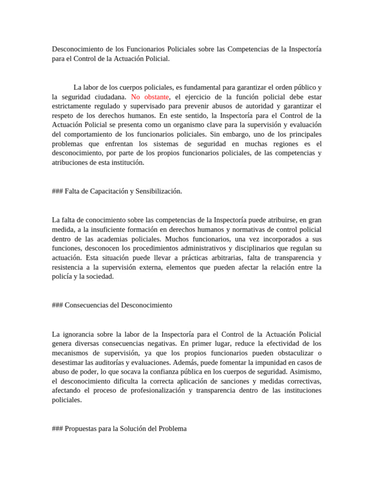 Ensayo Del Desconocimiento de Las Competencia de Icap | PDF | Policía ...
