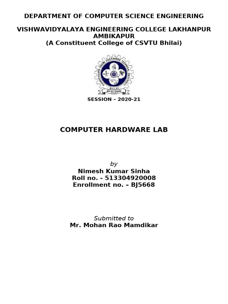 Nimesh Sinha Hardware | PDF