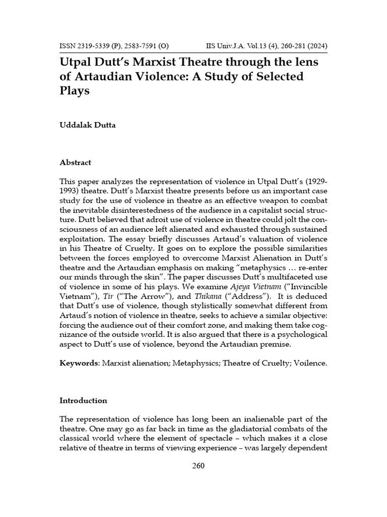 Violence in Utpal Dutta's Play | PDF | Violence | Torture