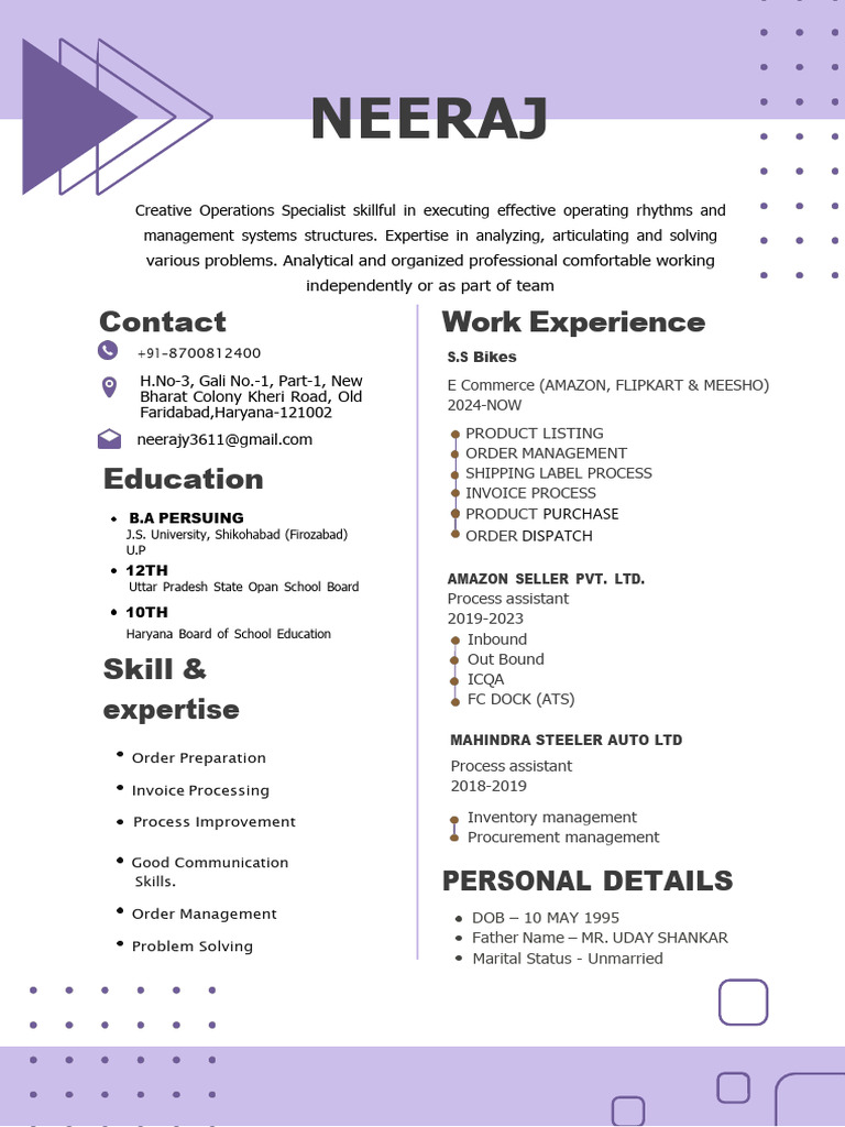Neeraj Resume | PDF
